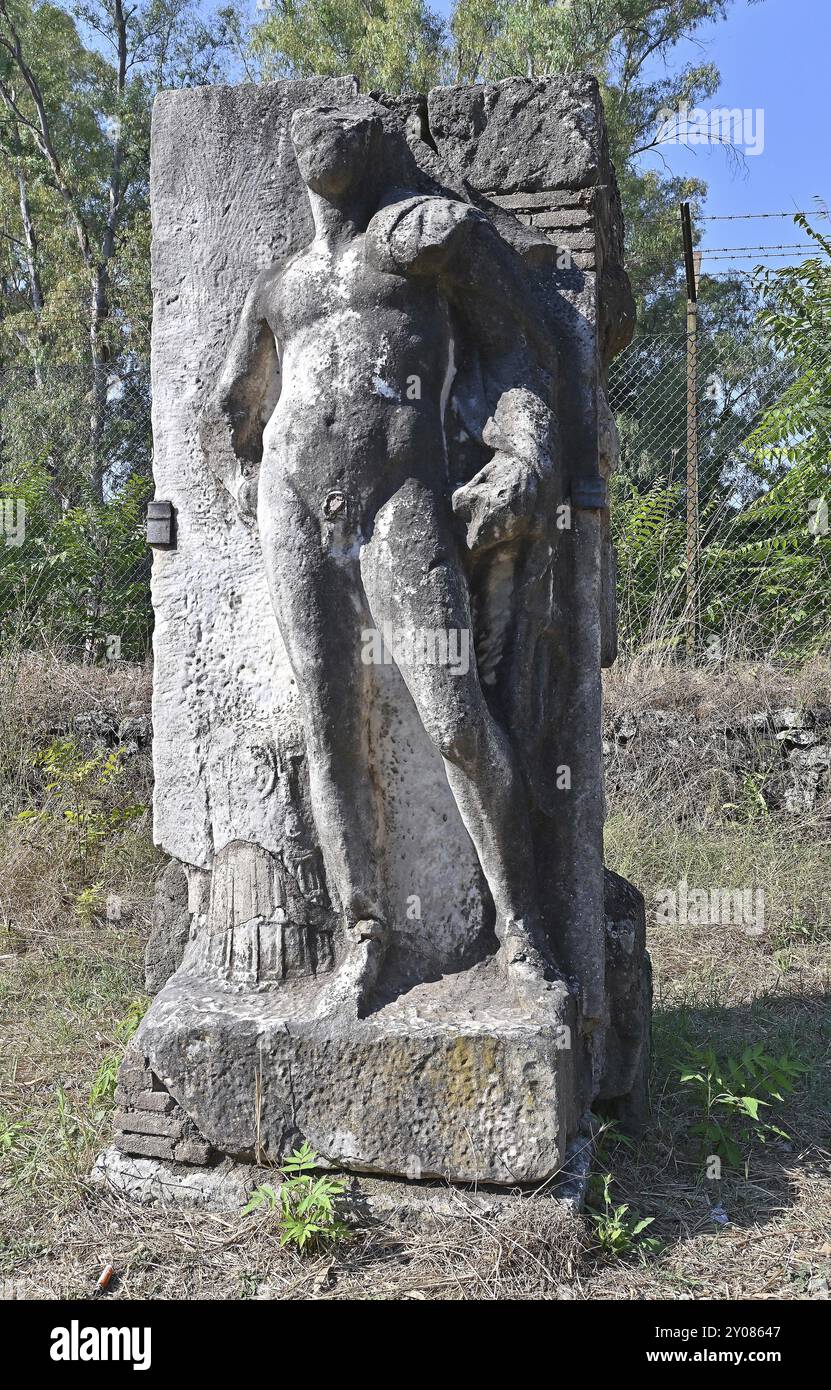 Bas-relief, depiction of a man Stock Photo - Alamy