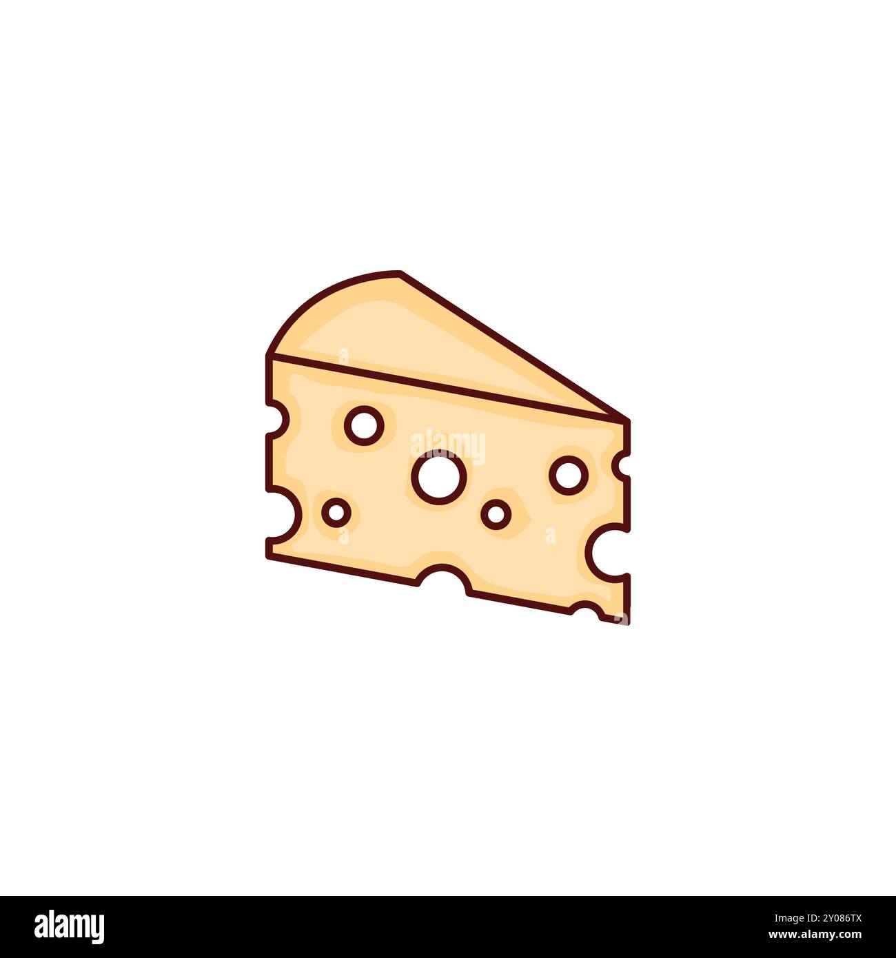Cheese Slice Icon - Tasty Dairy Product Vector Illustration Stock ...