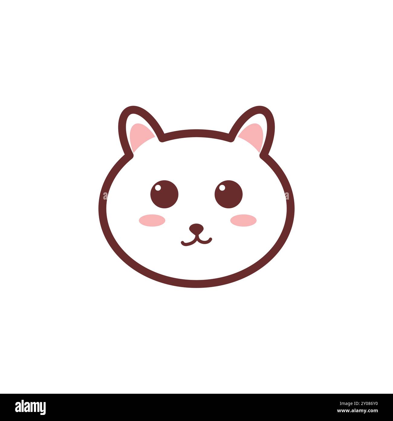 Cute Cat Face Icon - Adorable Pet Illustration Vector Stock Vector ...