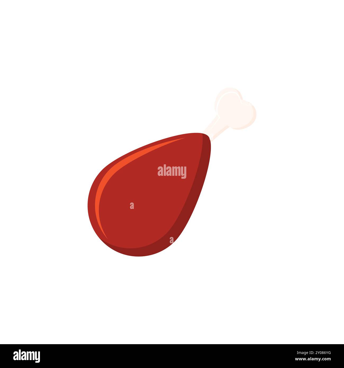 Chicken Leg Icon - Tasty Meat Vector Illustration Stock Vector Image ...