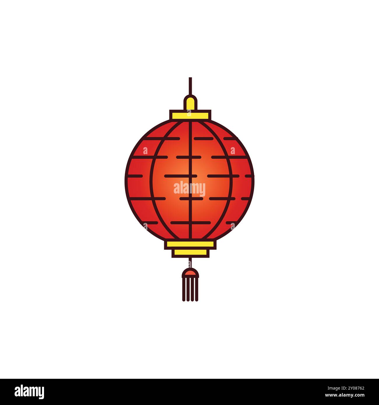 Red Chinese Lantern Vector Illustration Stock Vector Image & Art - Alamy