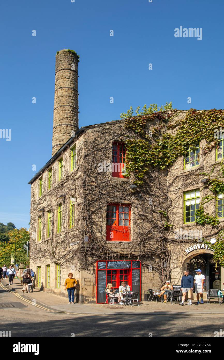 The former Hebden Bridge Mill now a coffee shop and retail outlets on ...