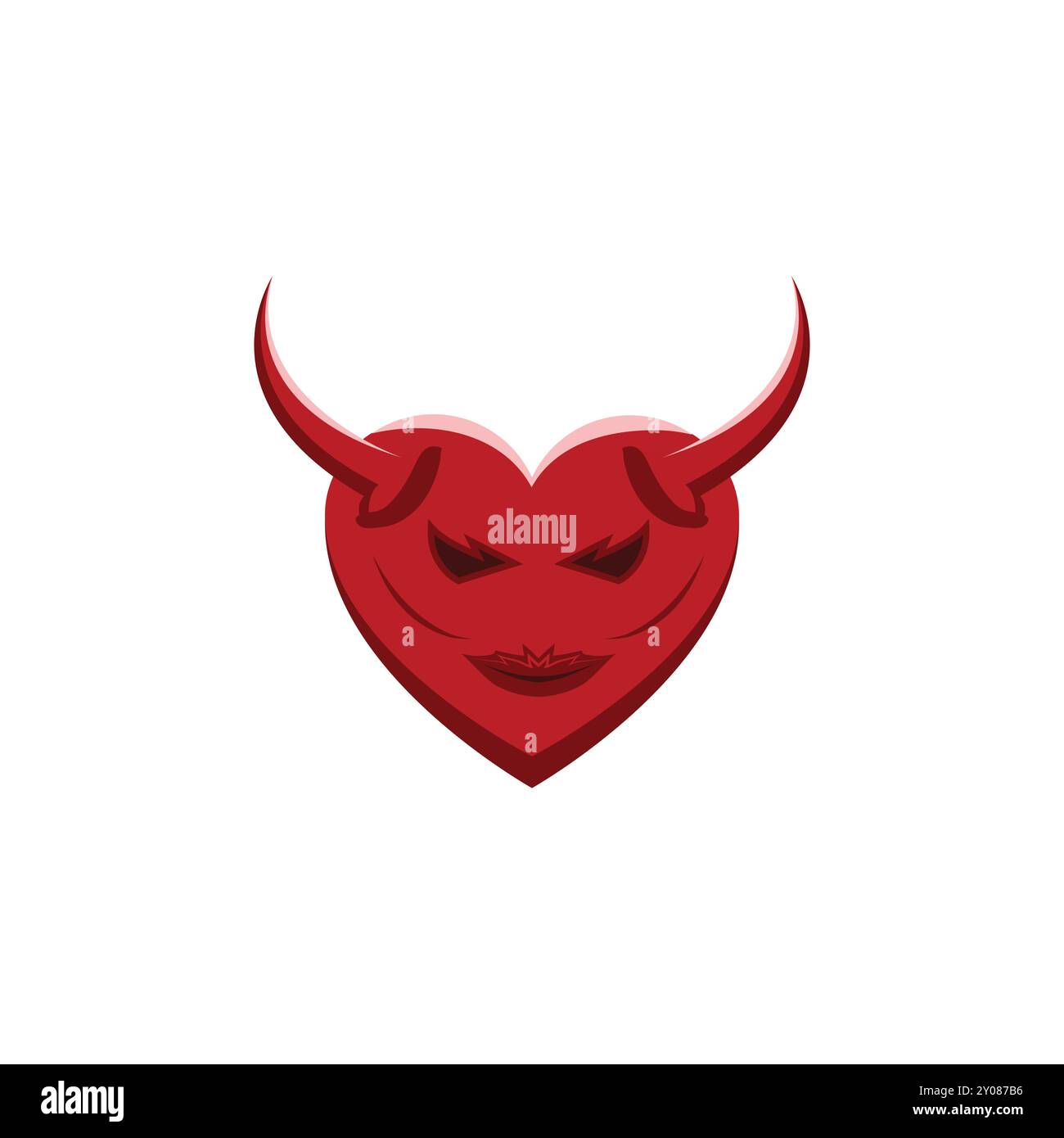 Heart with Devil Horns Emoji - Expressive and Fun Character Icon Stock ...