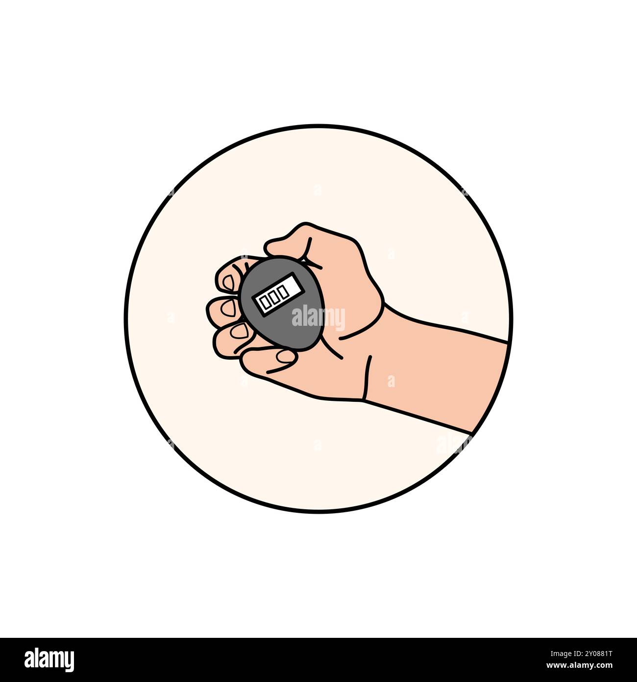 Hand Holding Stopwatch Vector - Sports and Time Management Icon Stock ...