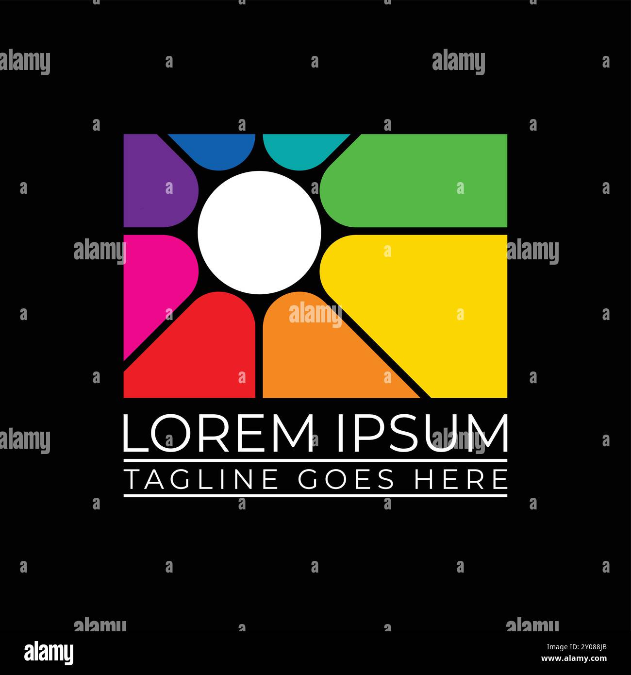 Simple Minimalist Colorful Sun or Sunrise Icon Symbol Illustration ...