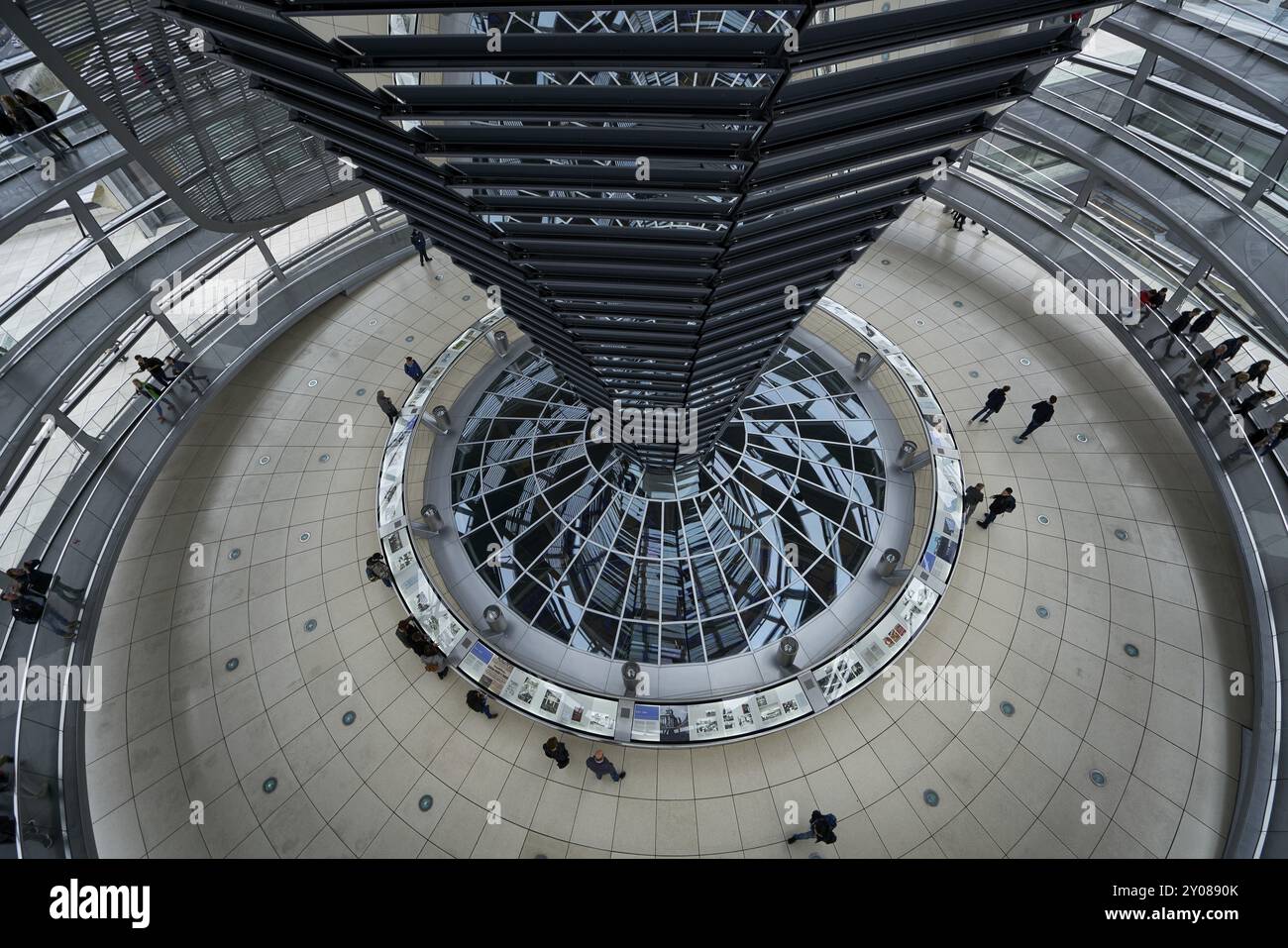 Interior of German Reichstag Parliament glass structure building Stock ...