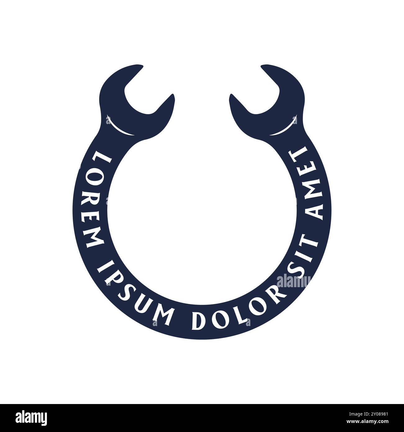 Vintage Retro Wrench Circular Spanner for Auto Garage Custom Workshop ...