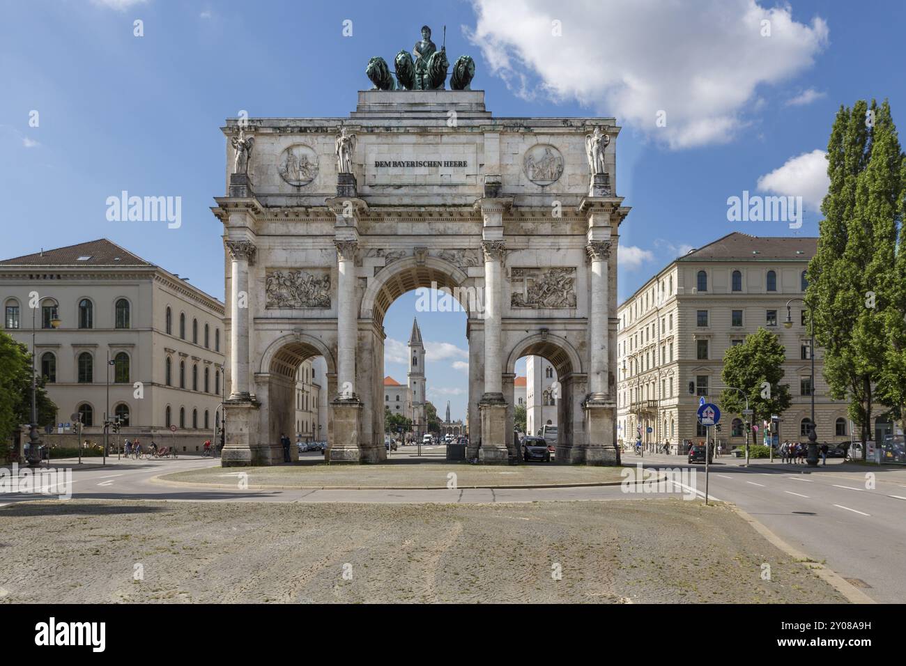 The Victory Gate in Munich Stock Photo - Alamy