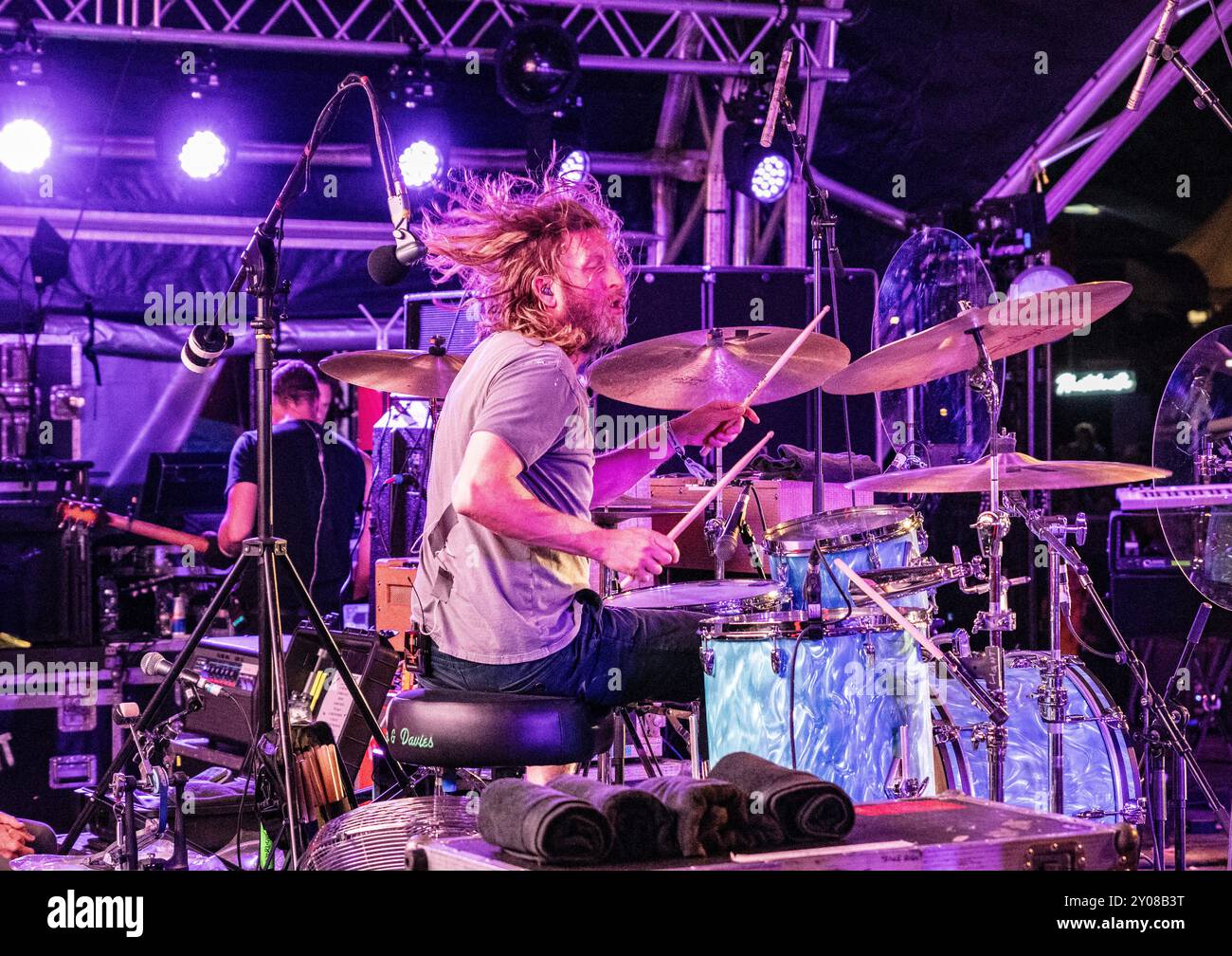 Nottingham, UK, 30 August 2024. Andy Burrows of Razorlight performing on stage at Live at the ...