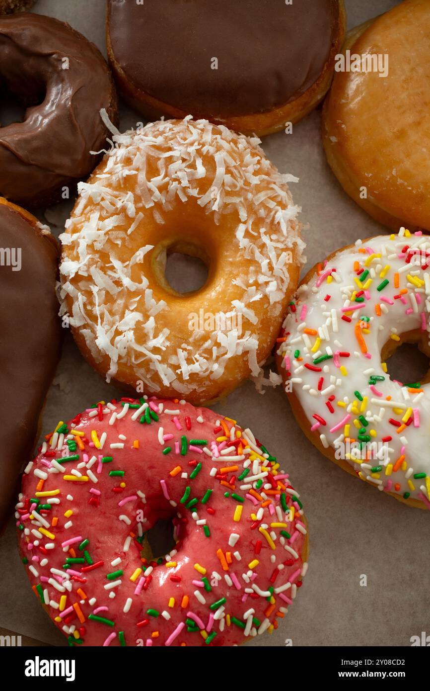 Dozen donuts chocolate hi-res stock photography and images - Alamy