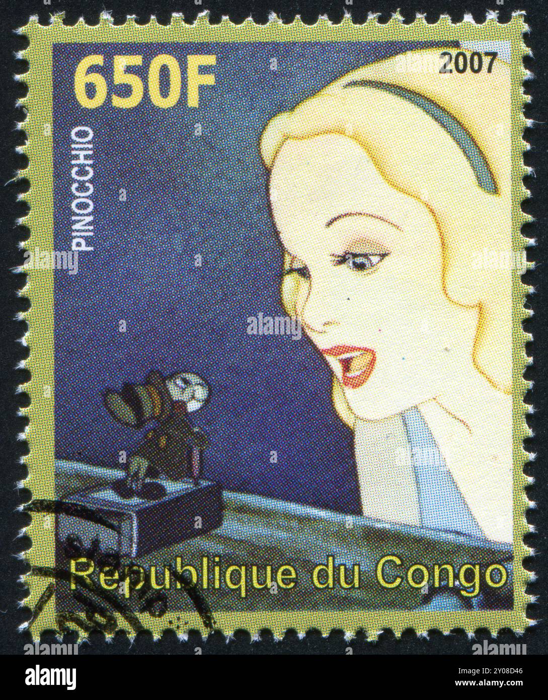 CONGO - CIRCA 2007: stamp printed by Congo, shows Pinocchio, circa 2007 ...