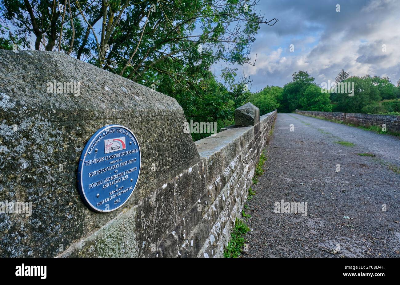 Podgill Viaduct on the Disused railway line near Kirkby Stephen ...