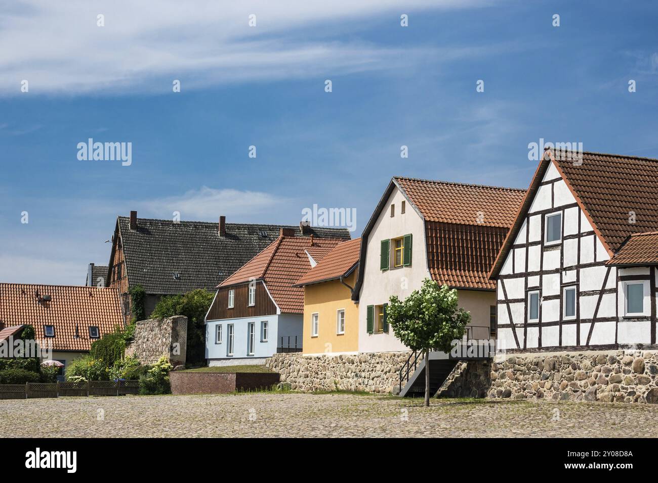 Buildings in the town of Loitz Stock Photo - Alamy