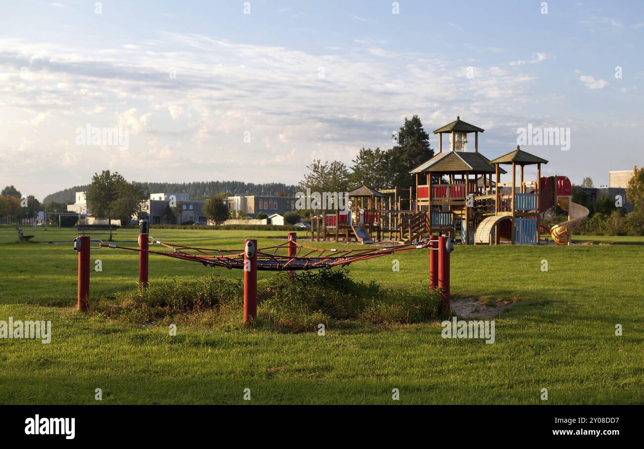 Big children playground in kindergarten at morning Stock Photo - Alamy