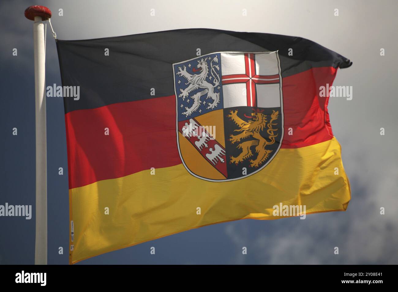 Flag of the German federal state of Saarland Stock Photo - Alamy