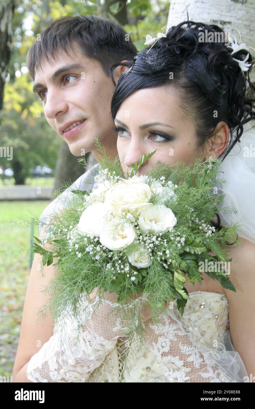 Just married together Stock Photo - Alamy