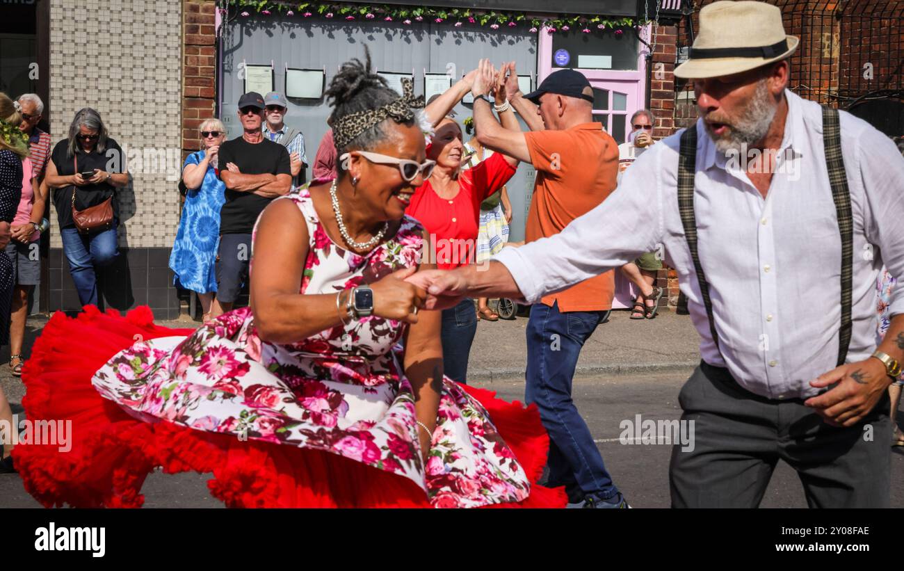Faversham, Kent, UK. 01st Sep, 2024. The Chartham Hatch Lindy Hop ...