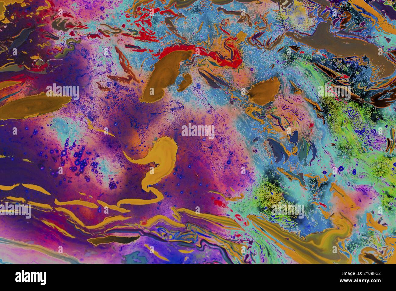 Traditional Ottoman Turkish abstract marbling art patterns as ...