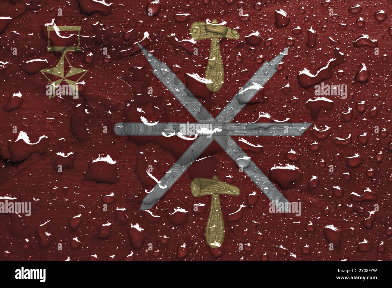 Flag of Tula with rain drops Stock Photo - Alamy