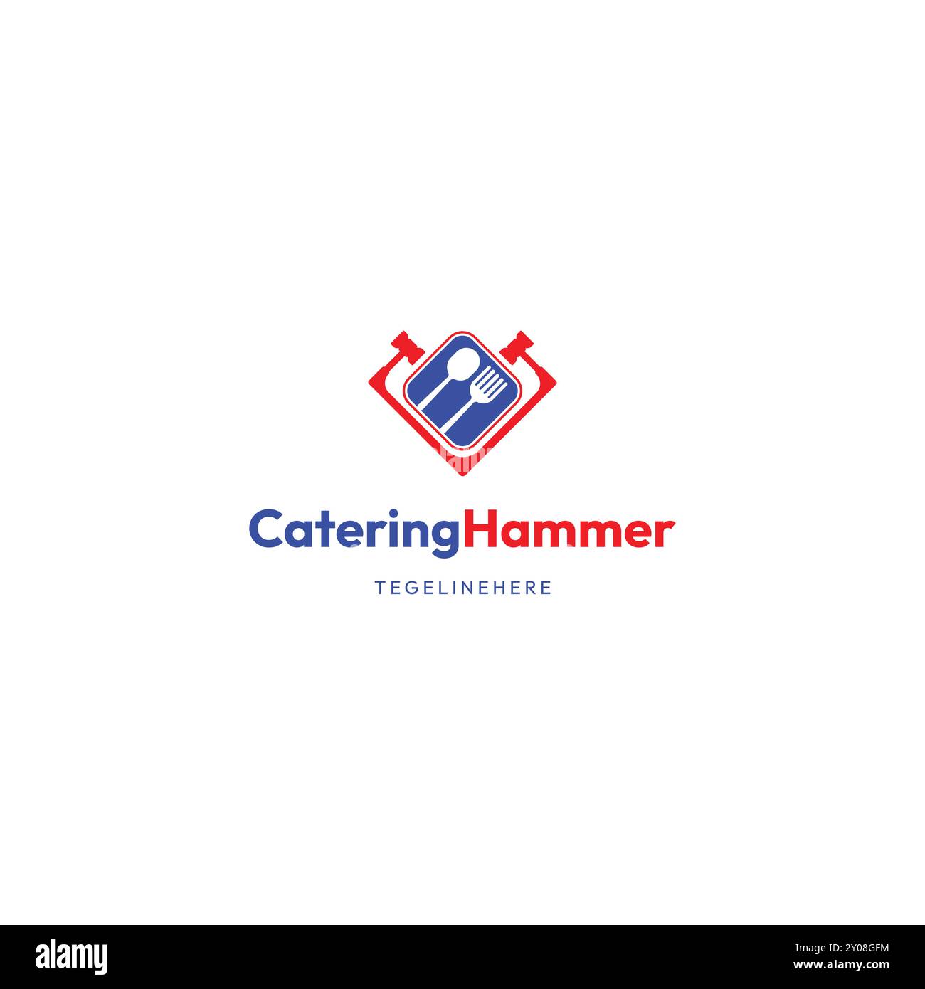 Hammer and plate logo hi-res stock photography and images - Alamy