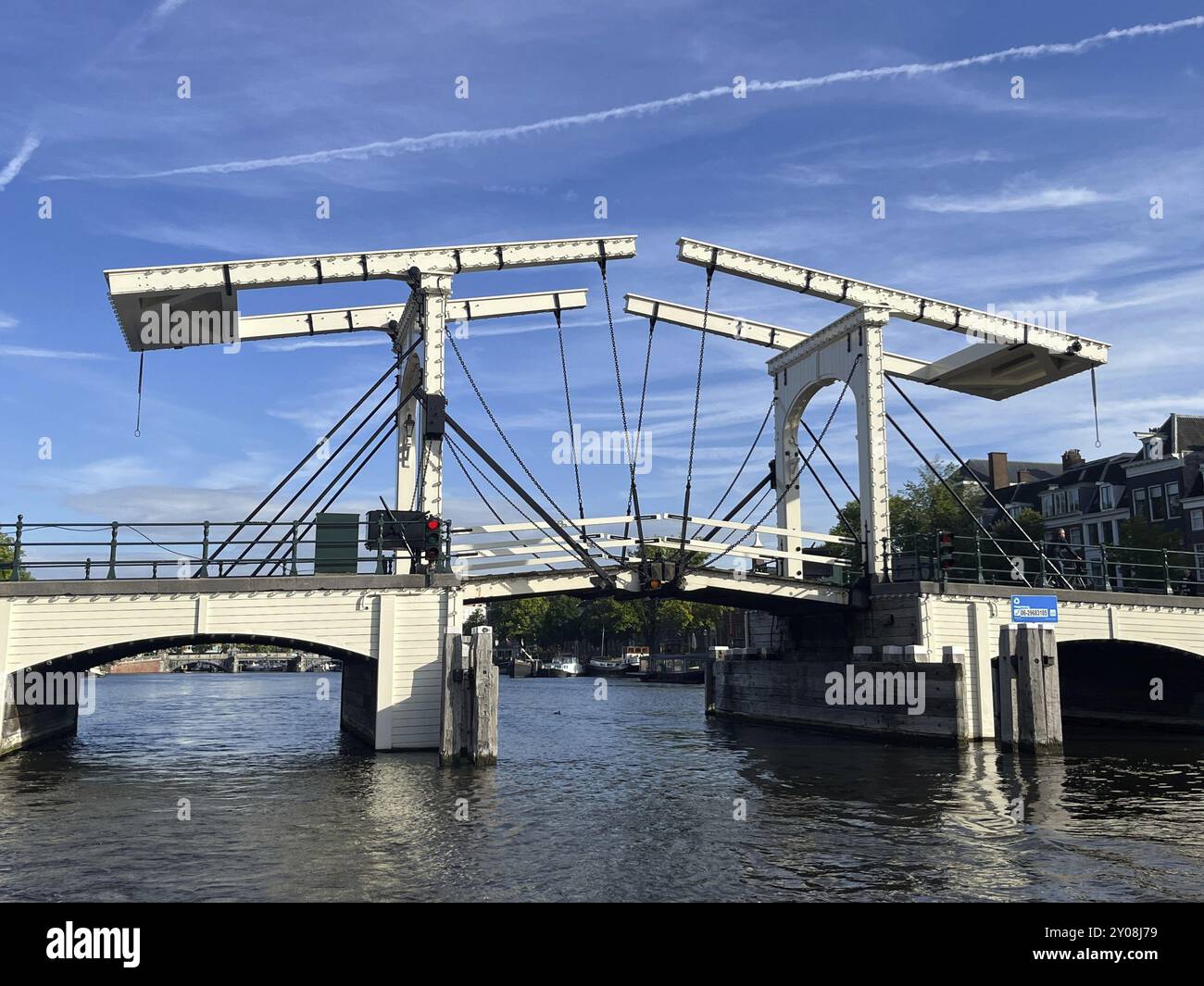 Amsterdam, Netherlands. August 29, 2023. The skinny bridge in Amsterdam ...