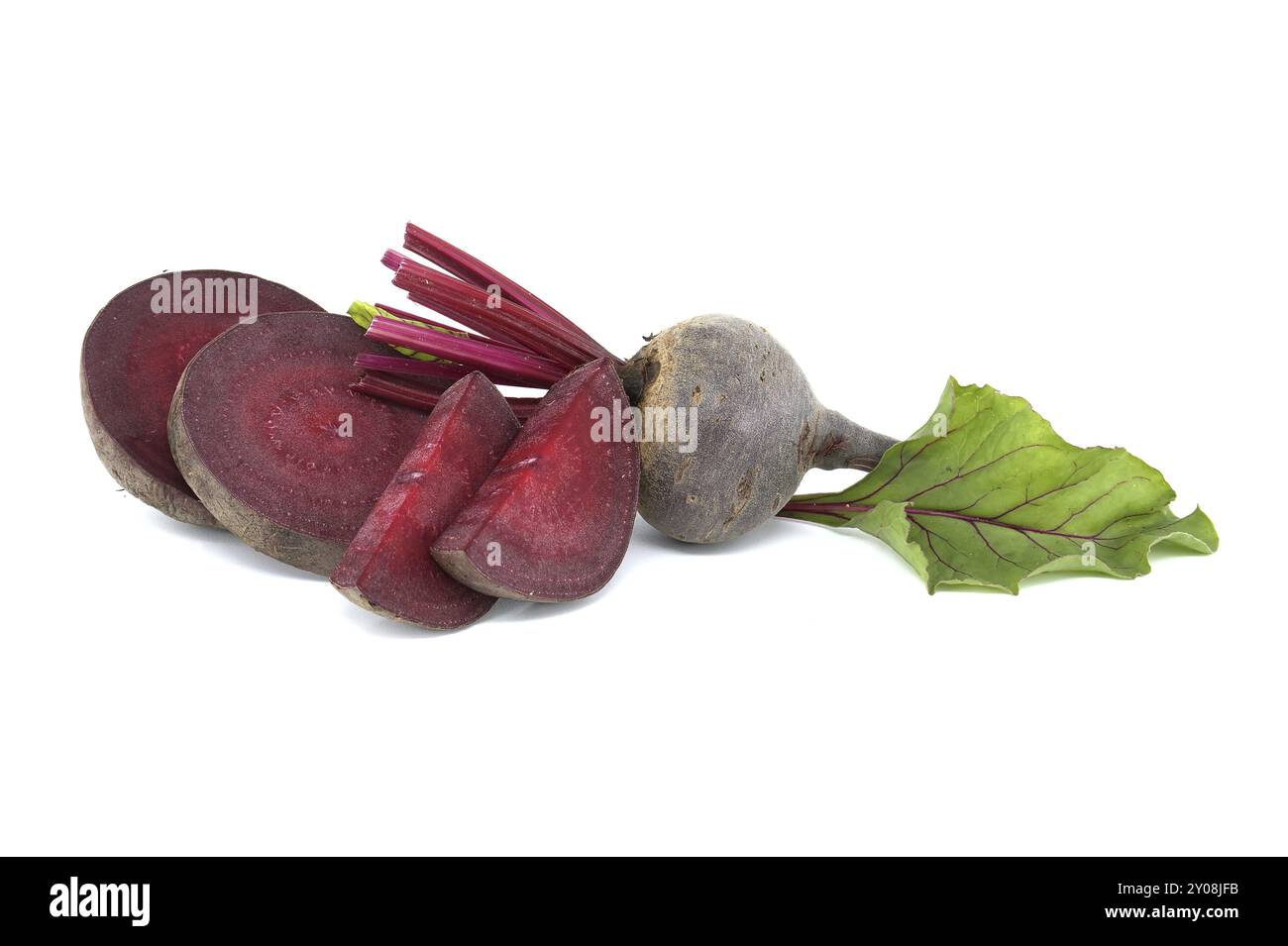 Raw whole and sliced baby beetroot isolated on white background Stock ...