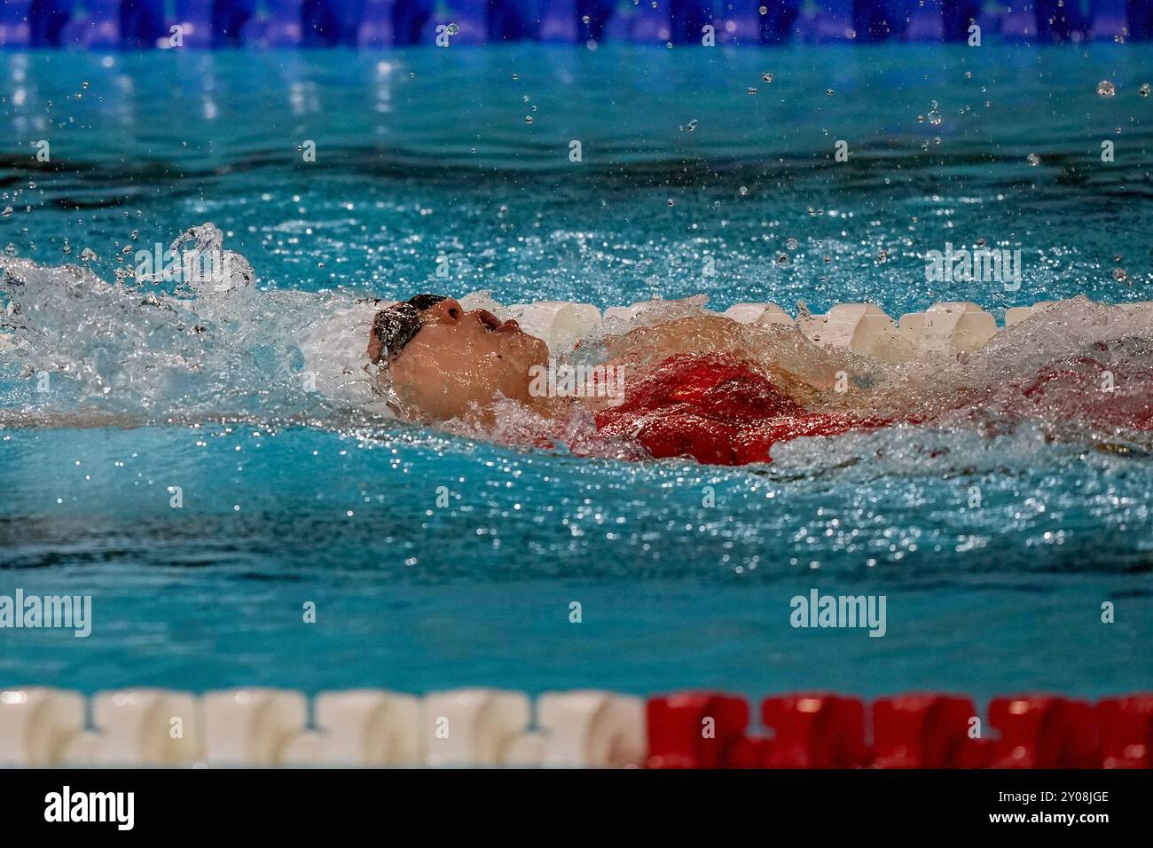 China's Chi Liwen competes in the women's 100 m. backstroke S11 during ...