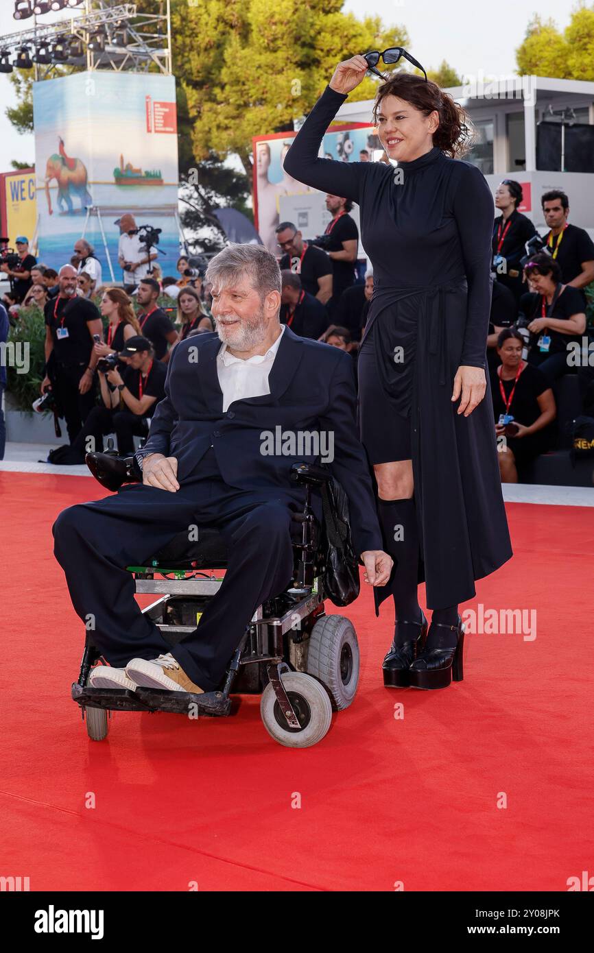 Writer Marcelo Rubens Paiva, left, and Barbara Paz pose for ...