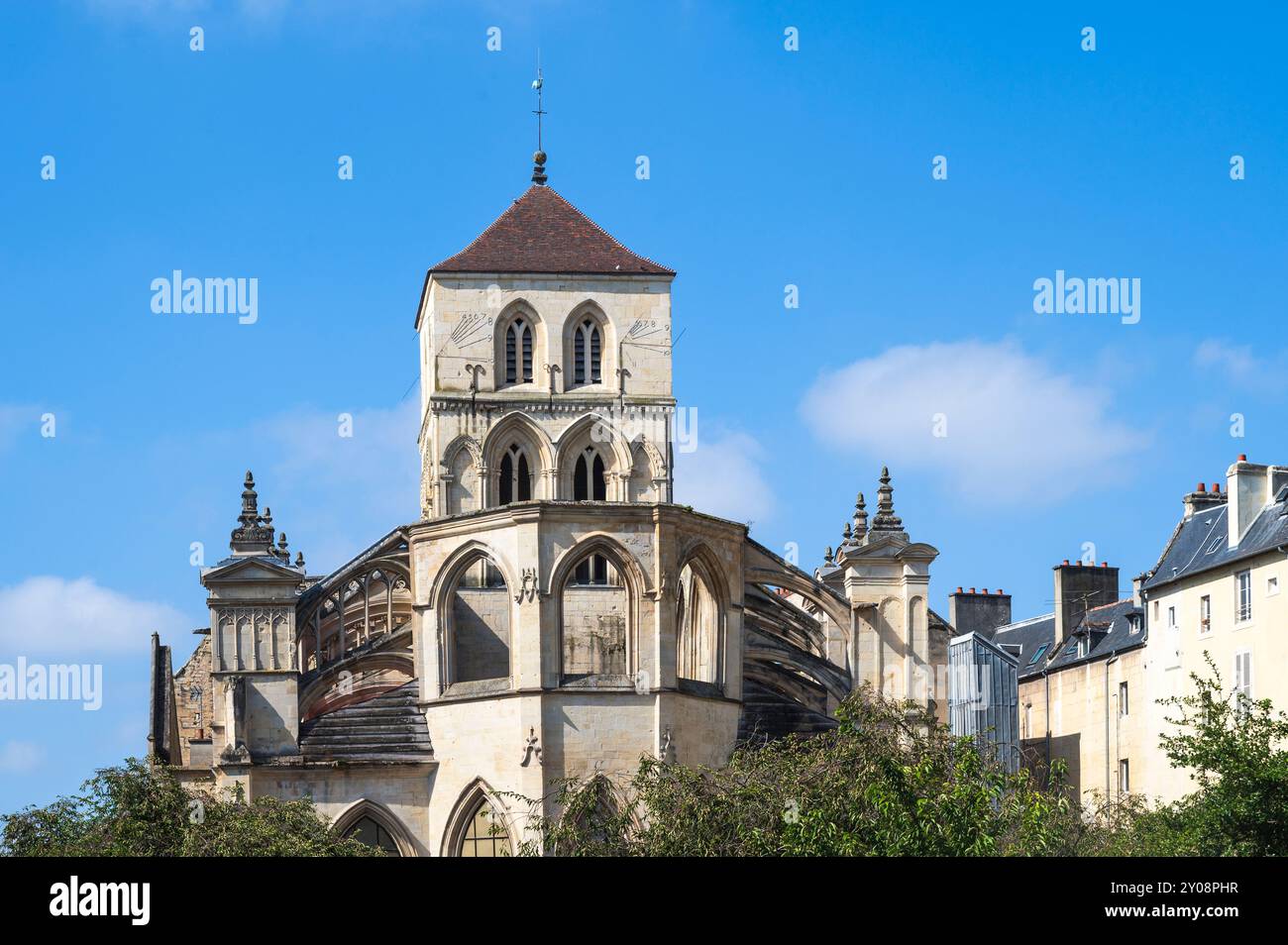 The church Saint-Étienne-le-Vieux in Caen, France Stock Photo - Alamy