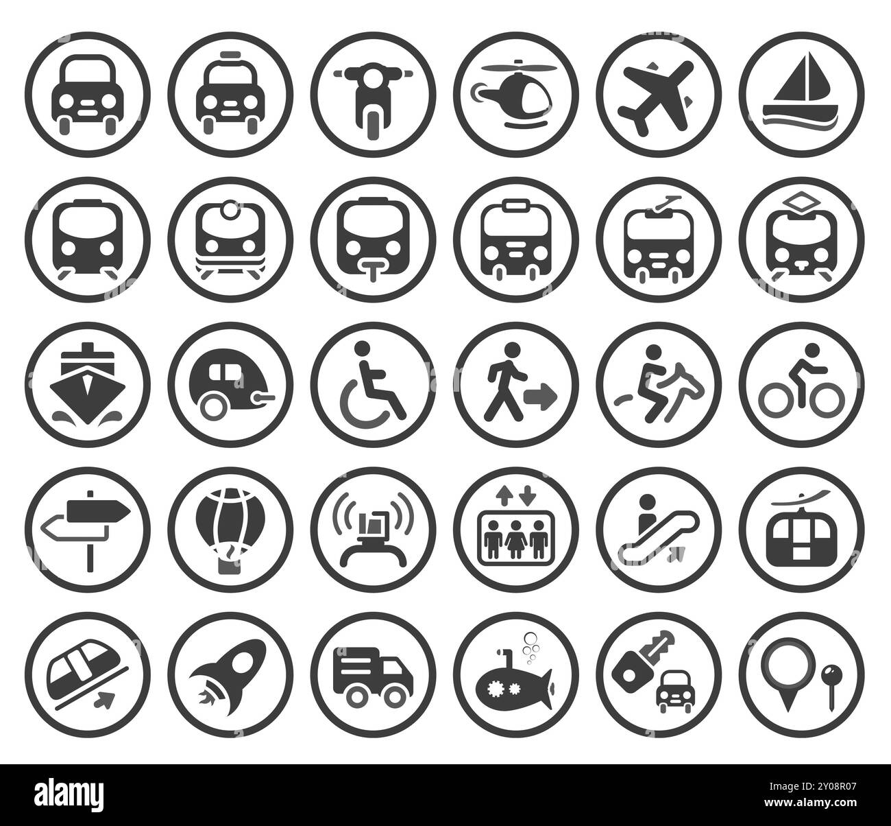 Transportation symbols Black and White Stock Photos & Images - Alamy