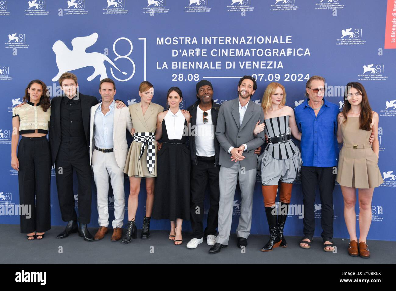 Joe Alwyn, Alessandro Nivola, Felicity Jones, Stacy Martin, a guest, Isaach De Bankole, Raffey ...