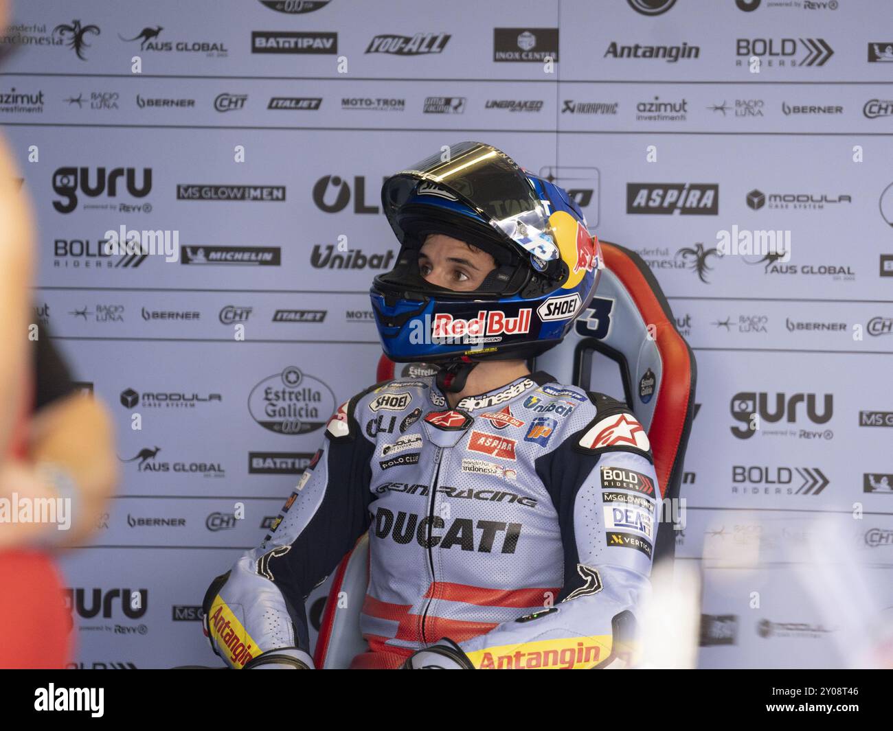 73 Alex Marquez (Spa-Gresini Racing Ducati) during the Moto Grand Prix ...