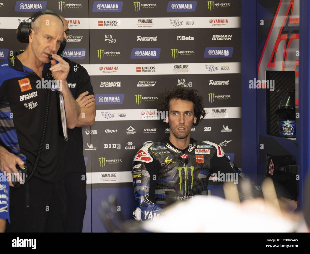 42 Alex Rins (Spa-Monster Energy Yamaha MotoGP) during the Moto Grand ...