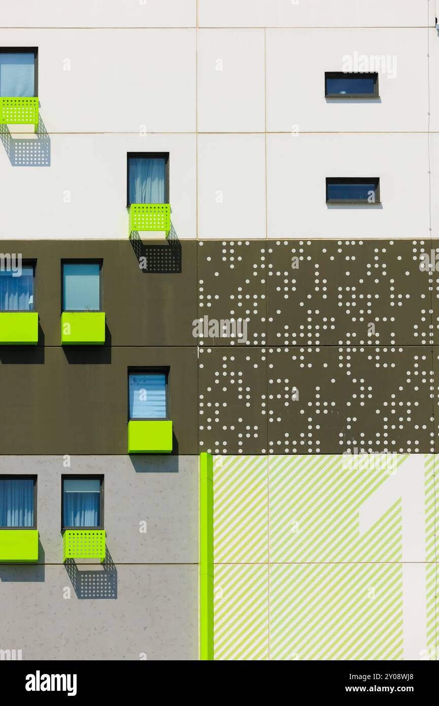 Elements of architectural decorations of buildings, modern windows ...