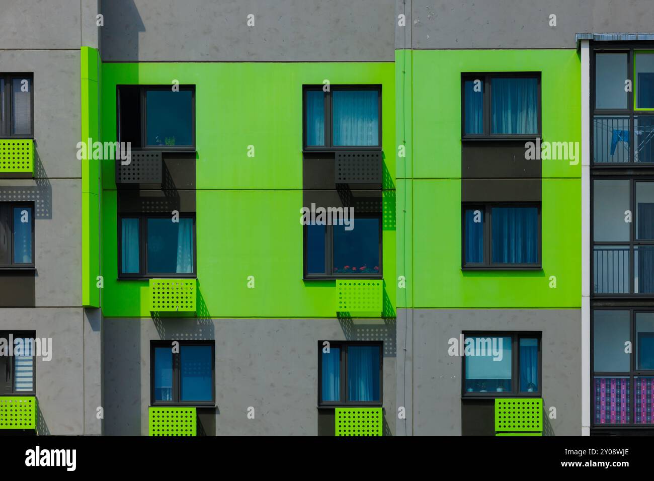 Elements of architectural decorations of buildings, modern windows ...
