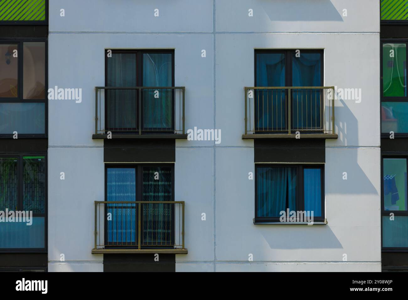 Elements of architectural decorations of buildings, modern windows ...