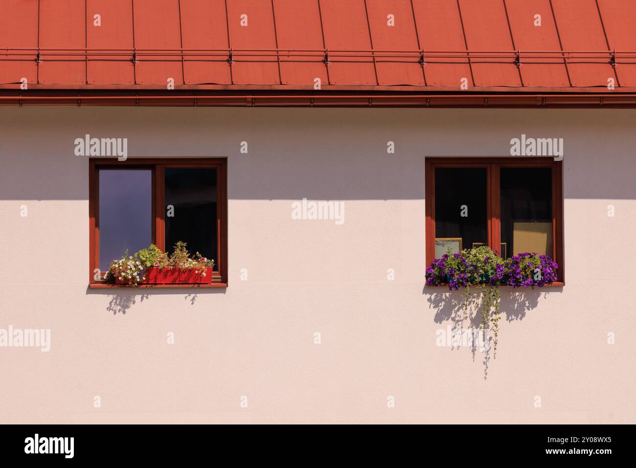 Elements of architectural decorations of buildings, modern windows ...