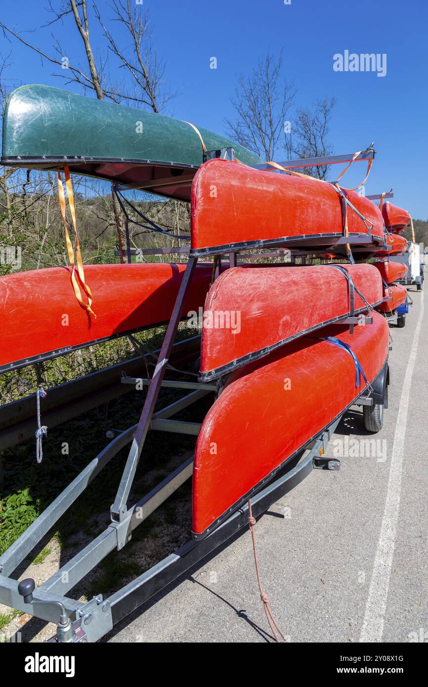 Stacked trailers hi-res stock photography and images - Alamy