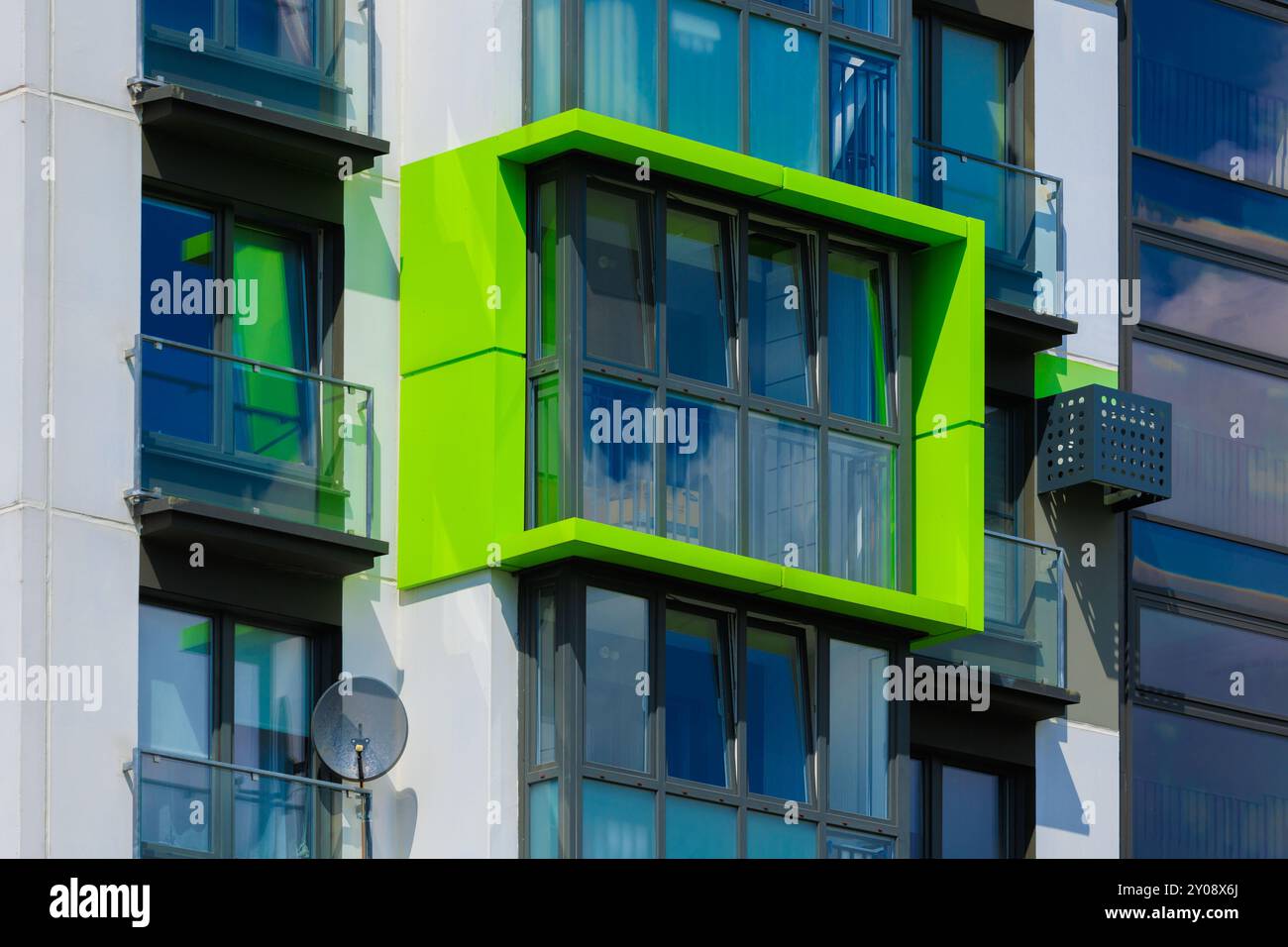 Elements of architectural decorations of buildings, modern windows ...