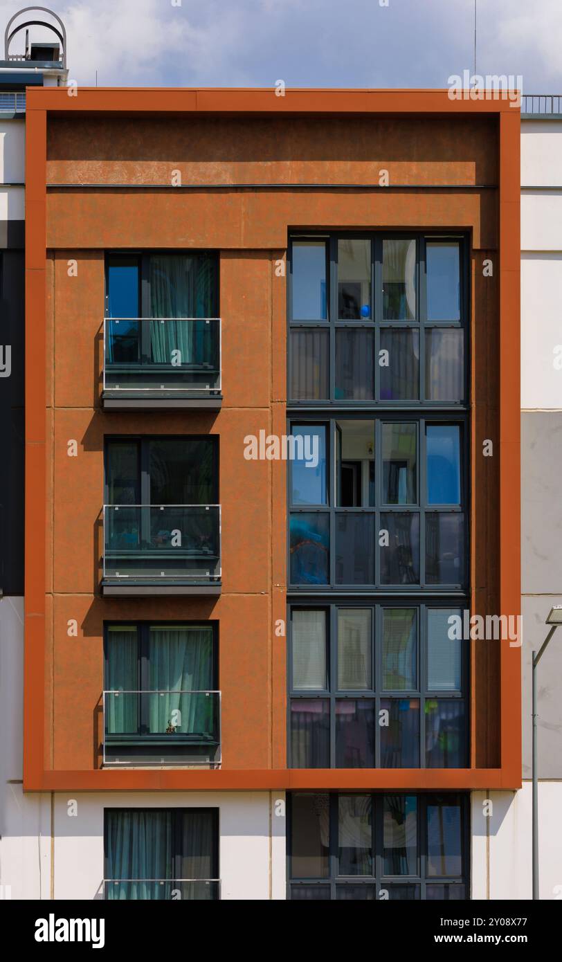 Elements of architectural decorations of buildings, modern windows ...