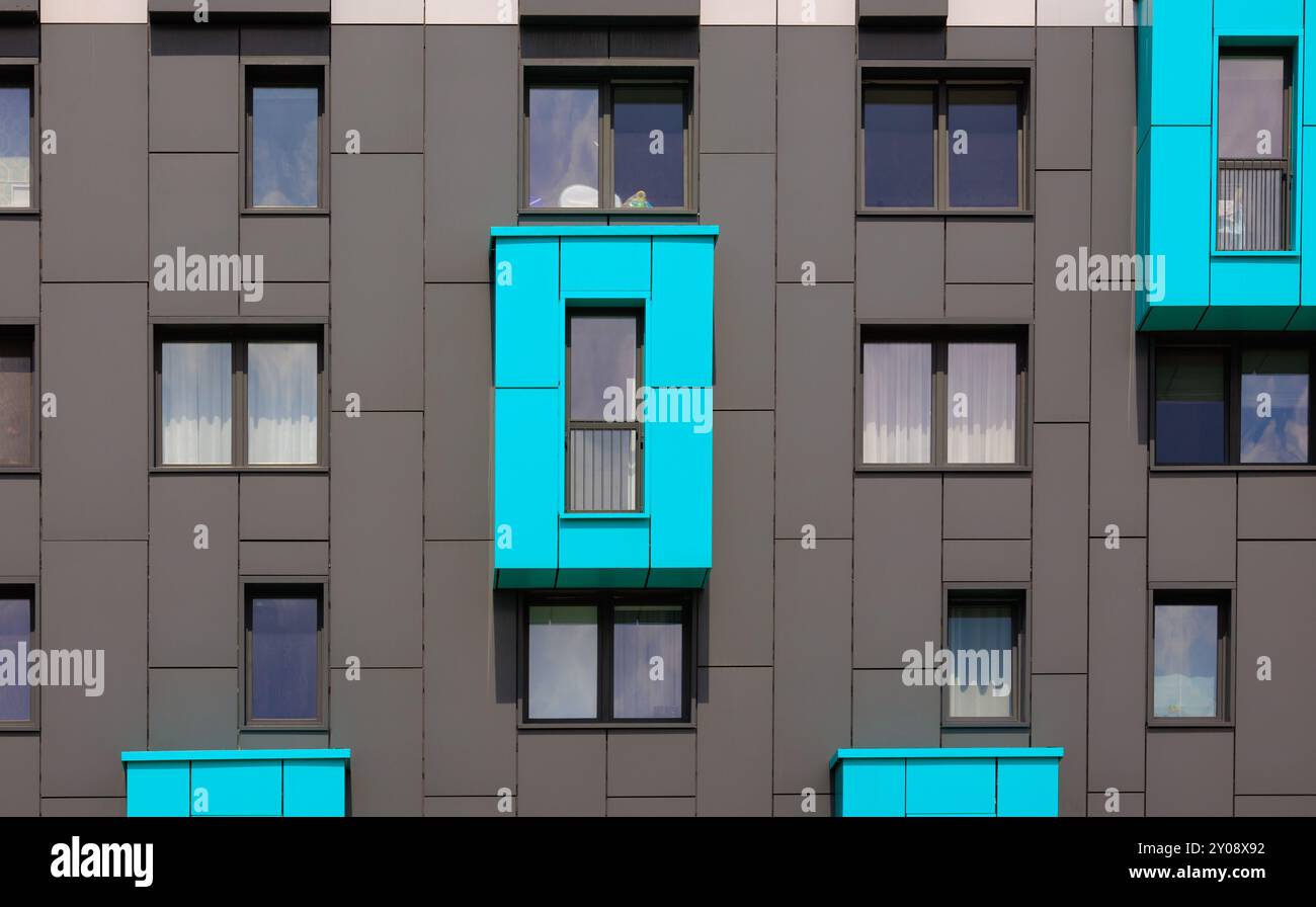 Elements of architectural decorations of buildings, modern windows ...