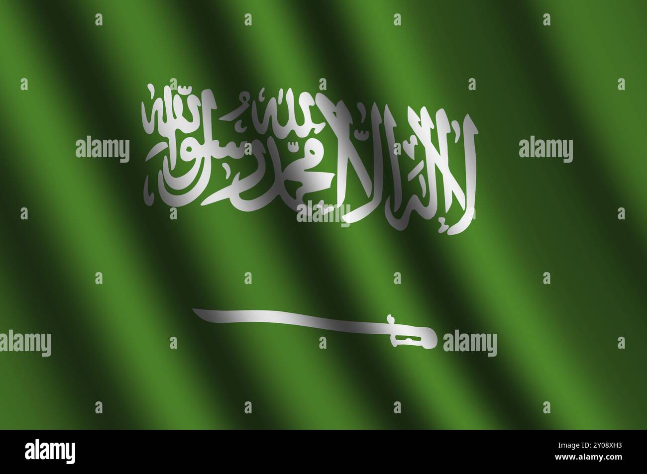 The Saudi Arabia flag flying in the wind Stock Photo - Alamy