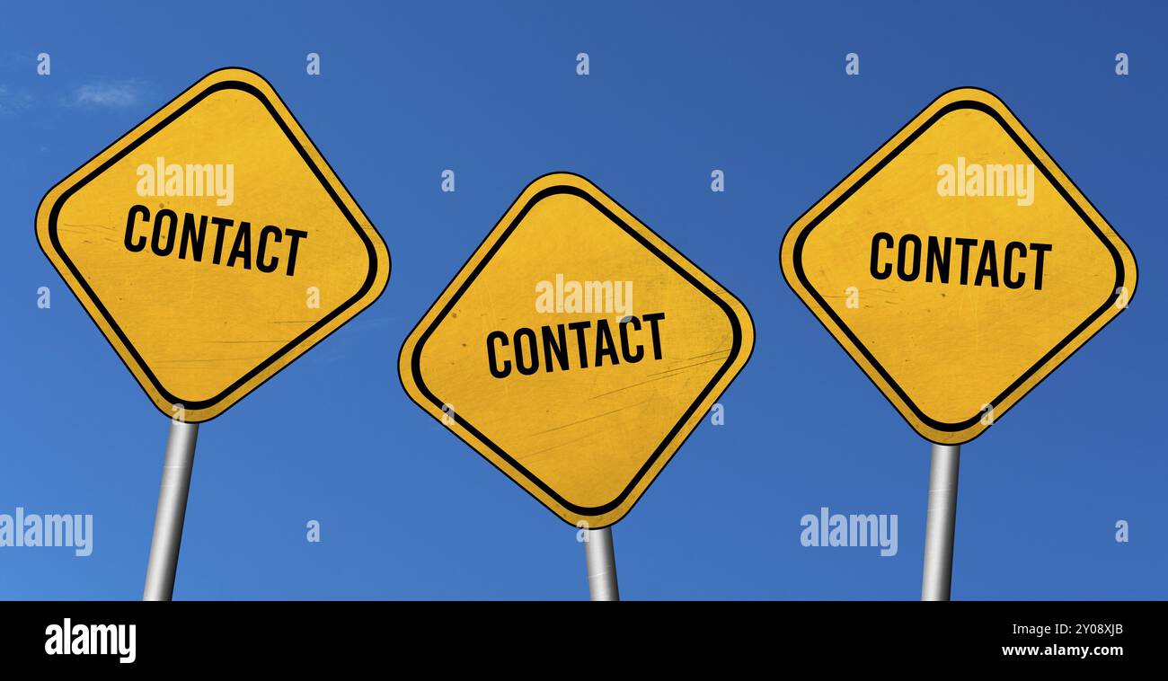Contact signs hi-res stock photography and images - Alamy