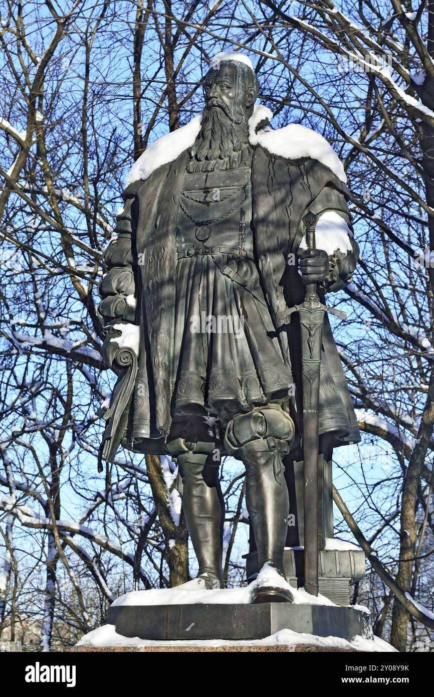 Monument to the Duke of Prussia Albrecht, founder of the Koenigsberg ...