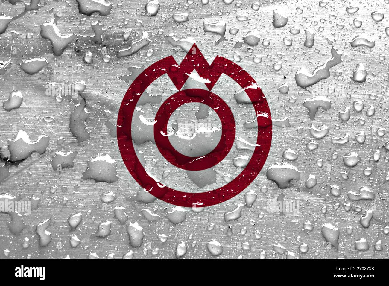 Flag of Yamaguchi with rain drops Stock Photo - Alamy