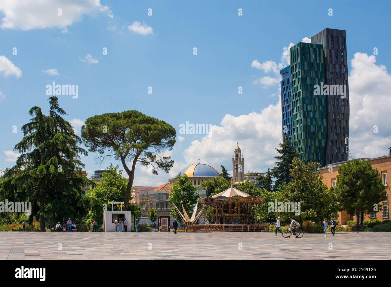 Tirana, Albania - May 30 2024. Skanderbeg Square. Right - 4Evergreen ...