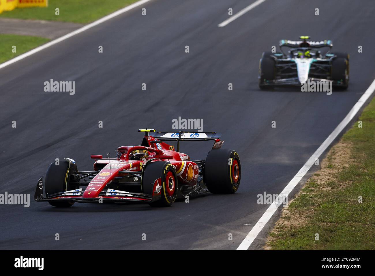 55 SAINZ Carlos (spa), Scuderia Ferrari SF-24, action during the Formula 1 Pirelli Gran Premio ...