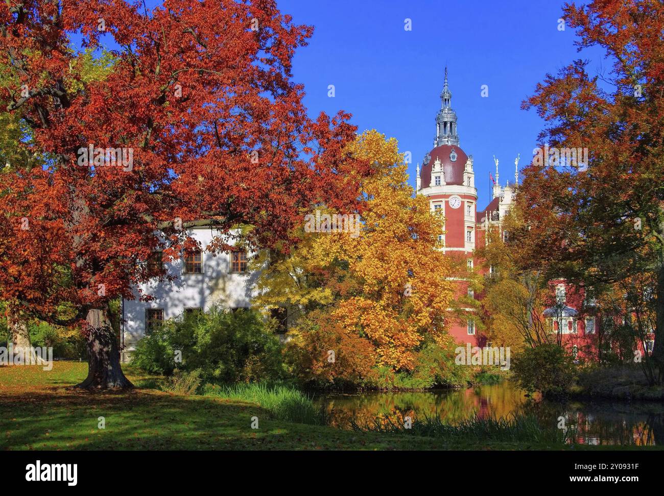 Bad Muskau Palace, Bad Muskau palace 04 Stock Photo - Alamy