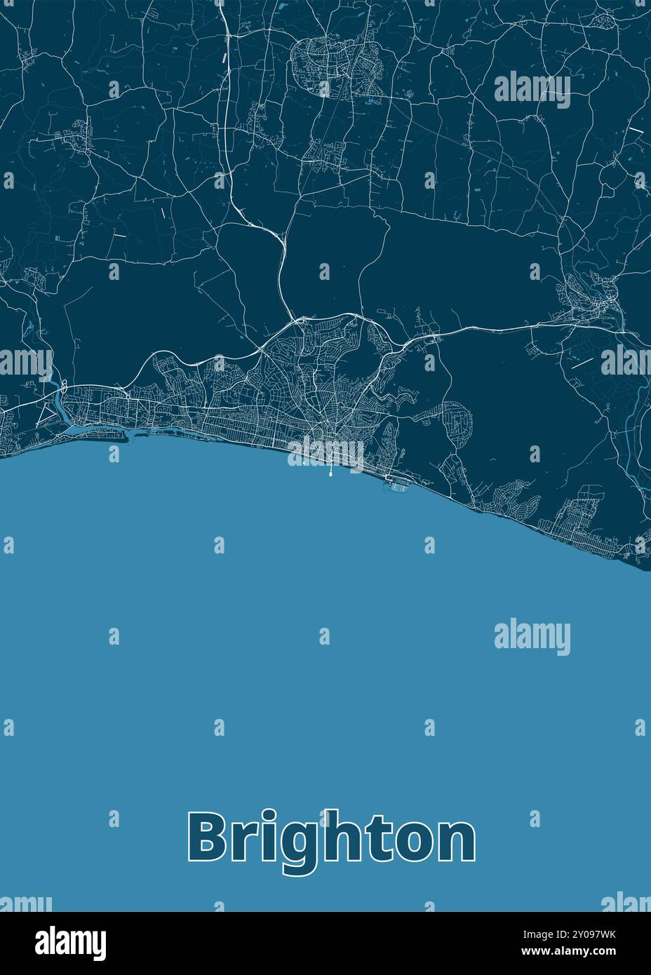 Map of brighton uk hi-res stock photography and images - Alamy