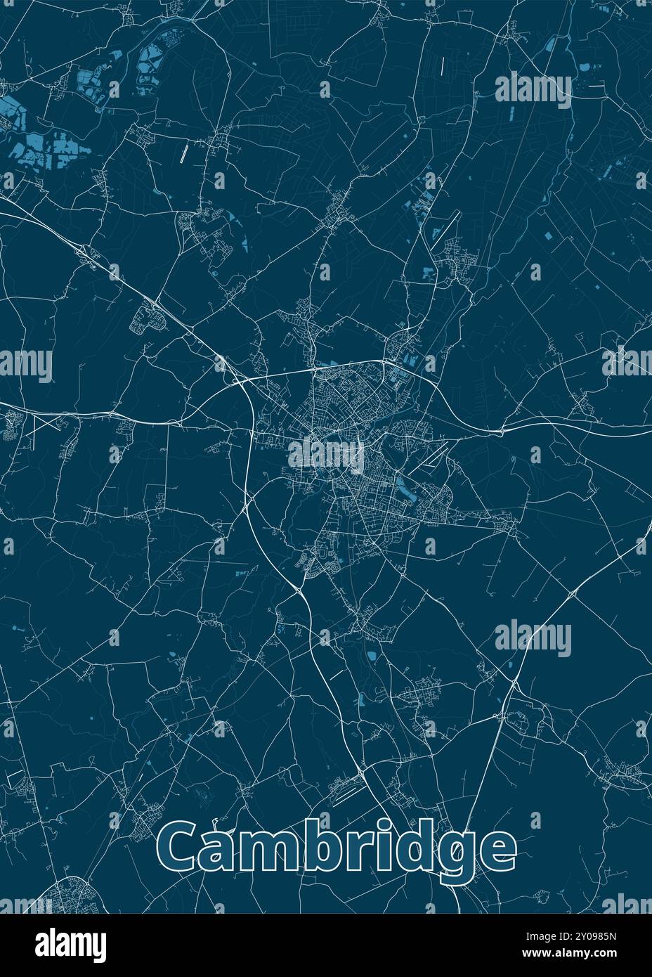 Detailed map of cambridge hi-res stock photography and images - Alamy